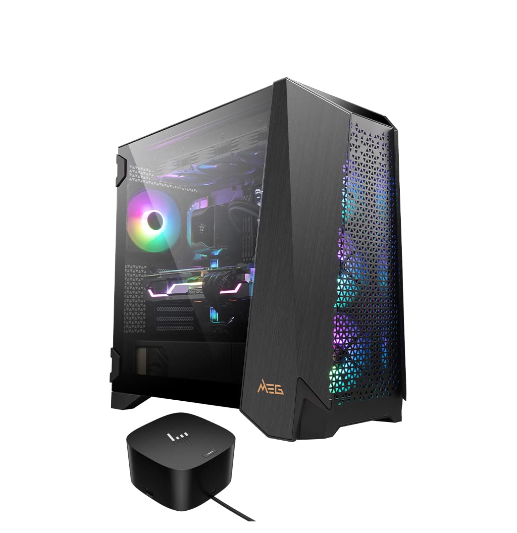 MSI Infinite RS 13NUI-419US Gaming & Entertainment Desktop PC (Intel i7-13700KF 16-Core, 128GB DDR5 4800MHz RAM, 1TB PCIe SSD + 3TB HDD (3.5), GeForce RTX 4090, Wifi, Win 10 Pro) with 120W G4 Dock