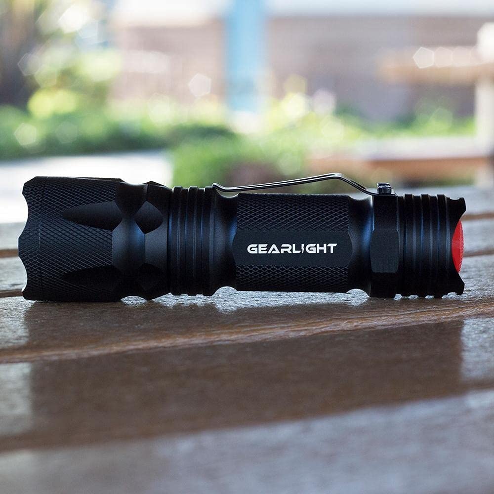 GearLight M3 Mini LED Flashlight - 2 Bright, Small Tactical Flashlights with High Lumens and Pocket Clip for Camping, Outdoor & Emergency Use 