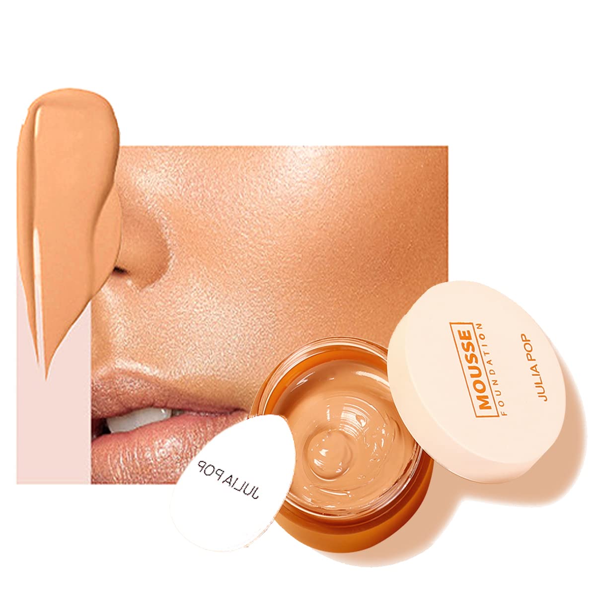 Easilydays Wheat Mousse Liquid Foundation Concealer, Durable Waterproof Matte Foundation, Nourish Concealer Foundation Cream, Non-Removal BB Cream Waterproof Moisturizing Brightening Seamless Camouflage Makeup (#03 Wheat Color)