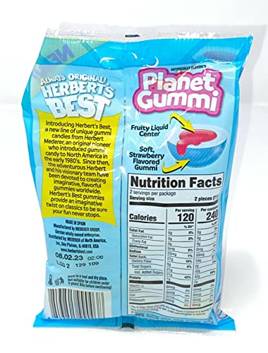 Herbert's Best Strawberry Planet Gummi Candy, 4 Pieces, 37g
