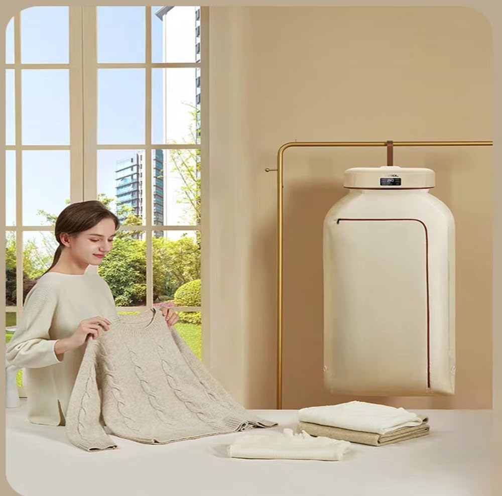 Portable Clothes Dryer,Mini Clothing Care Machine With Remote Control,Quick And Easy-To-Use Small Dryer,Suitable For Small Spaces, Apartments, RVs, And Dormitories,Carrying Clothes Drying Bags