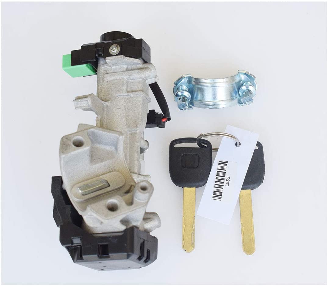 Ignition Switch Lock Cylinder Assembly for Honda Accord Civic with Keys (chip ID48),Replace : 06350-SAA-G30, 35100-SDA-A71