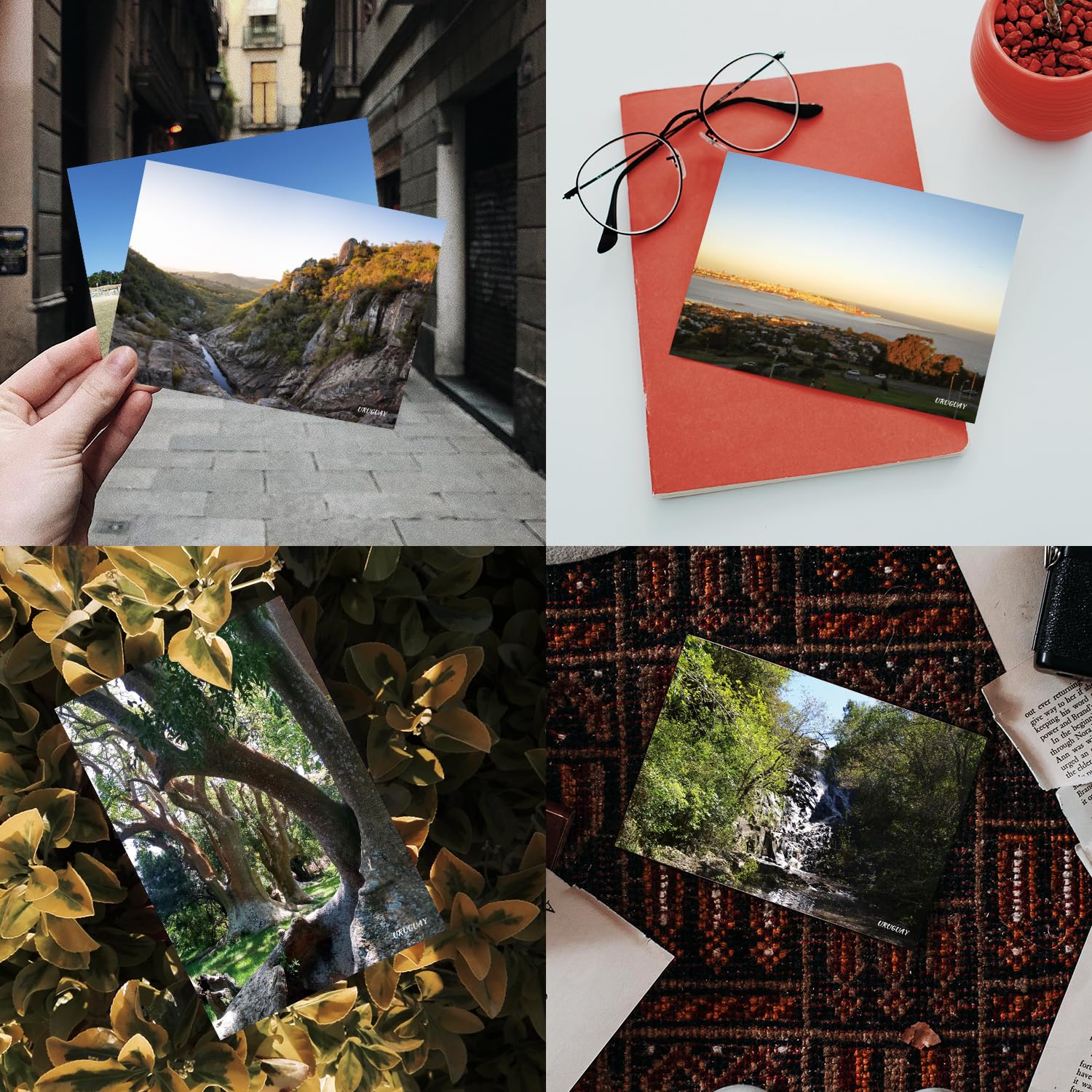 Dear Mapper Uruguay Natural Landscape Postcards Pack 20pc/Set Postcards From Around The World Greeting Cards for Business World Travel Postcard for Mailing Decor Gift