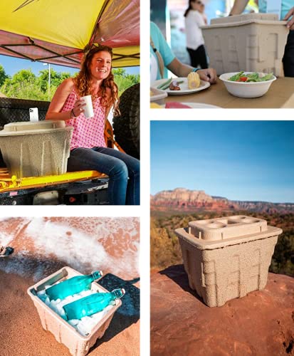 Footprint's Fiber Eco Cooler (5 Pack) - 100% Plastic Free, Reusable Cooler! Disposable Eco-Cooler, Natural