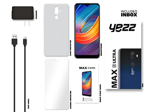 Yezz Max 2 Ultra | 2022 | 2/32GB | 13MP Camera + AI Lens | Unlocked smarpthone | 1 Year Warranty in The U.S. (Midnight Blue)