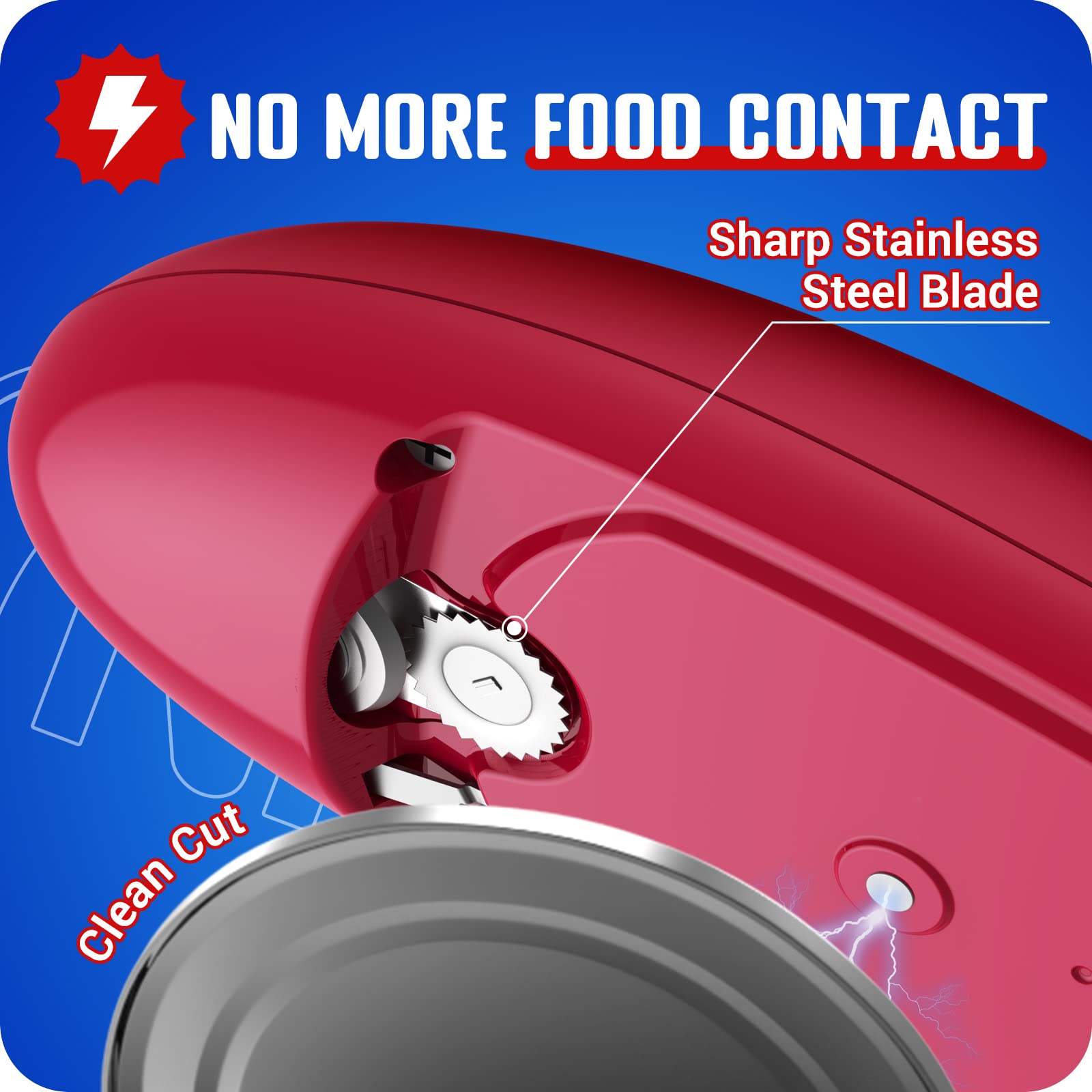 Electric Can Opener for Kitchen, Hands Free Can Opener with Smooth Edges Safe Battery Operated Operation, Automatic Can Opener for Kitchen Arthritis and Seniors,Best Kitchen Gadget for Almost Size Can