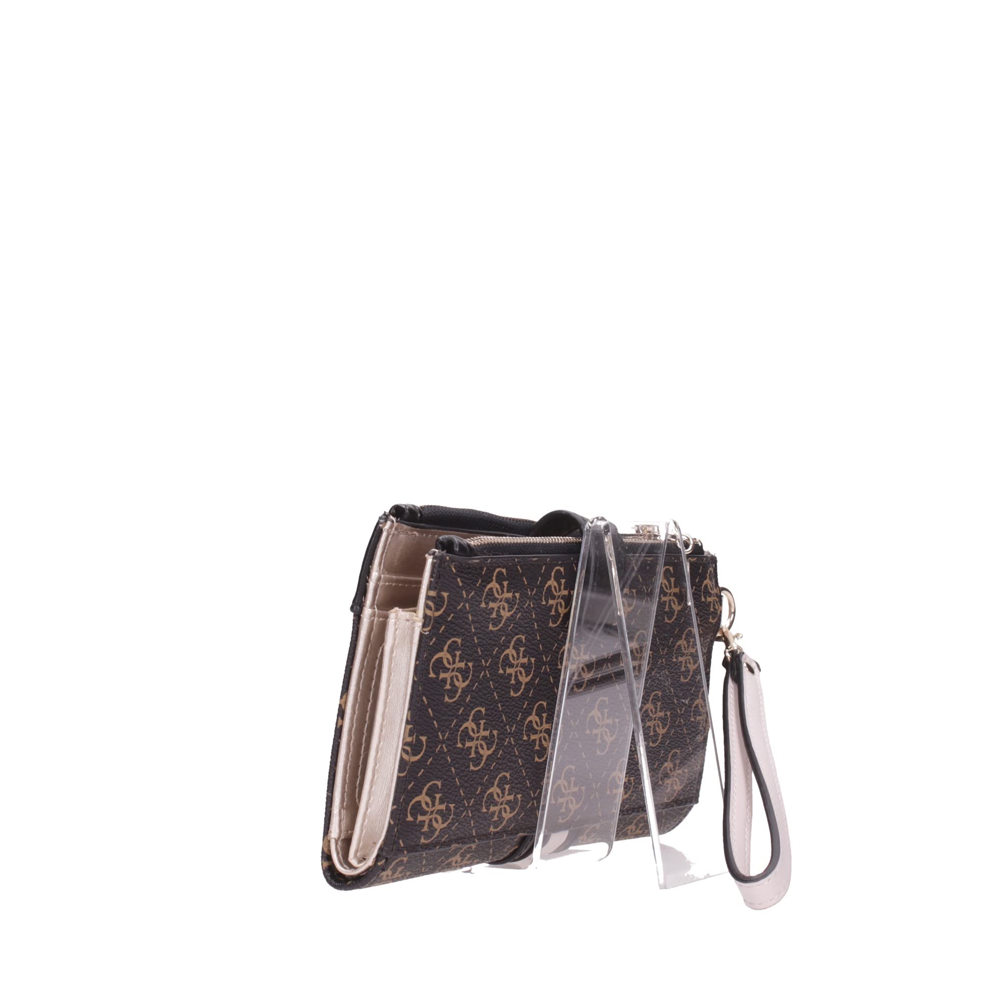 GUESS womens Kasinta Double Zip Organizer Wallet, Brown Multi, one size US