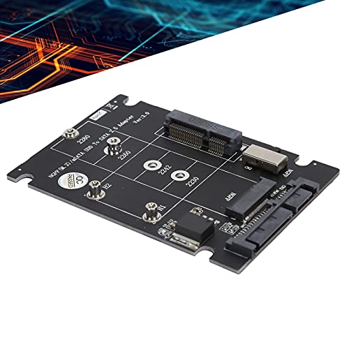 GOWENIC SSD Adapter Card,2‑in‑1 SSD Adapter Card MSATA M.2 to SATA Interface Hard Drive Expansion Board with Switch,Double‑Layer Thick Circuit PCB Panel,Strong and Stable,for Computer