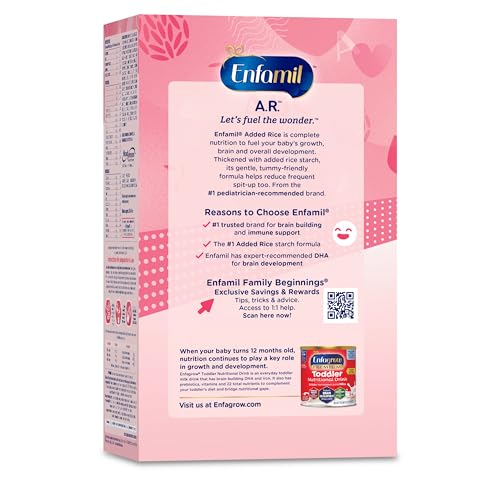 Enfamil A.R. Infant Formula, Reduces Reflux & Frequent Spit-Up, Expert Recommended DHA for Brain Development, Probiotics to Support Digestive & Immune Health, Powder Refill, 30.4 Oz