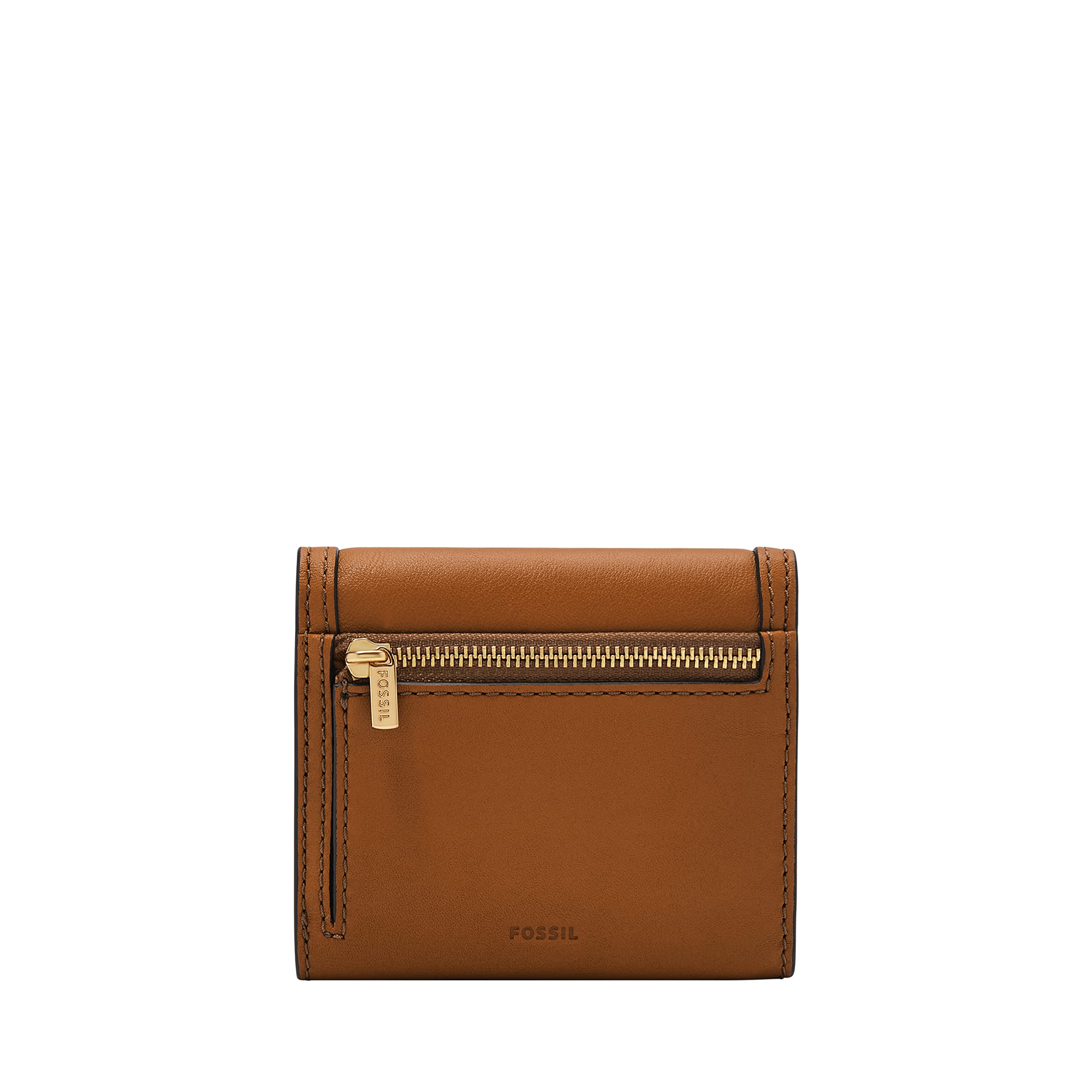 Fossil Women's Avondale Leather Trifold Wallet, Saddle (Model: SL8292216)