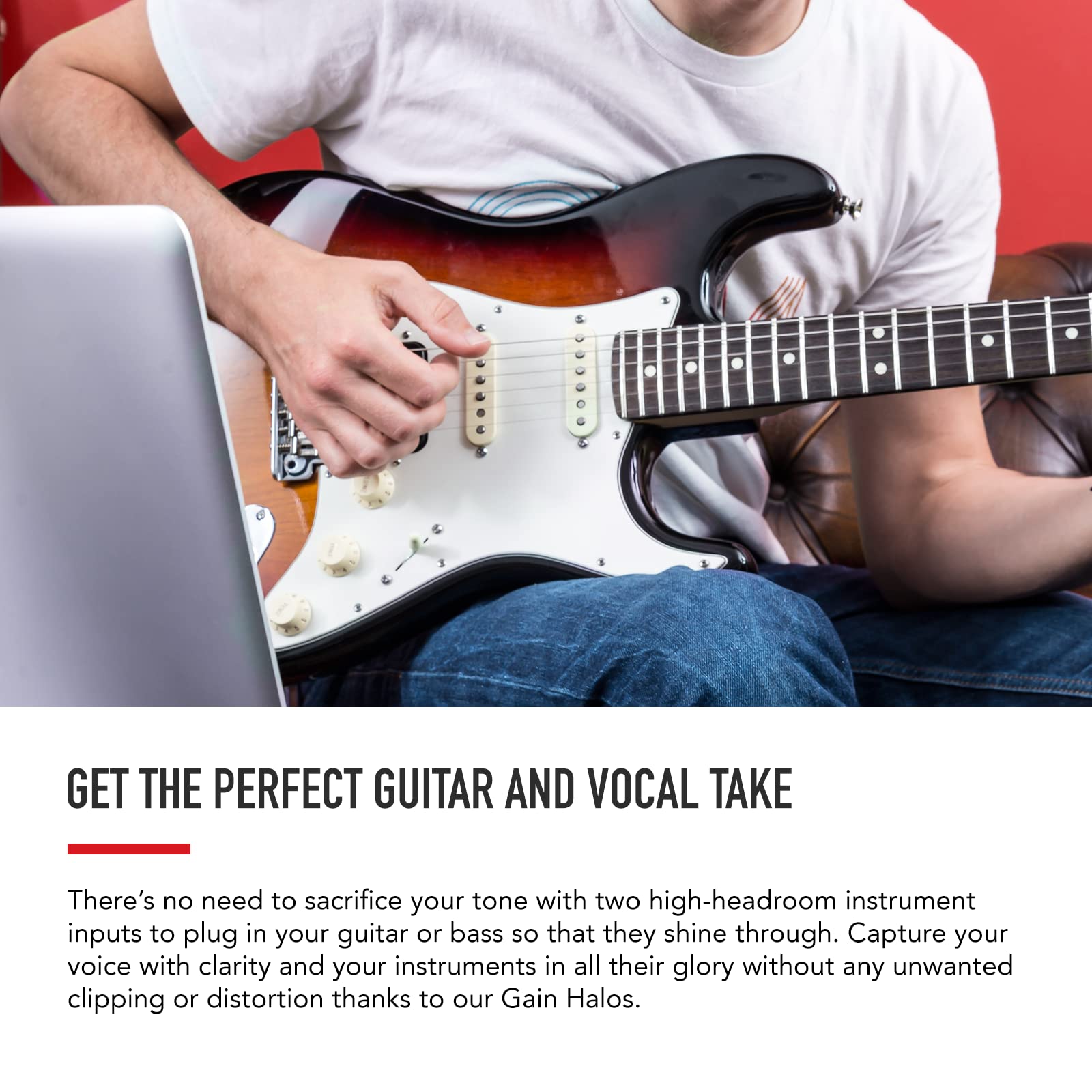 Gator Frameworks Deluxe Desk-Mounted Broadcast Microphone Boom Stand For Podcasts & Recording & Focusrite Scarlett 2i2 3rd Gen USB Audio Interface for Recording, Songwriting, Streaming and Podcasting