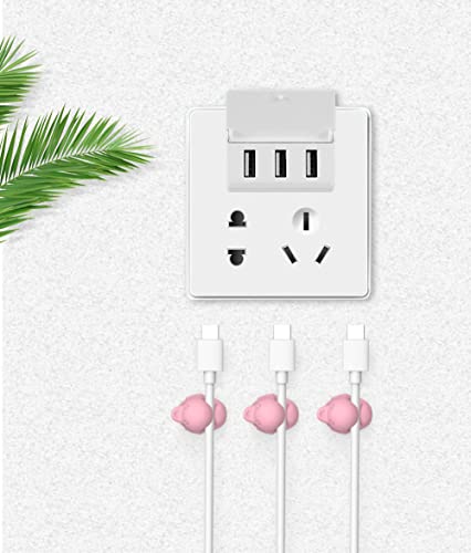Sempoda 16Pcs Silicone Duck Wall Hooks for Hanging, Self Adhesive Duck Cable Organizer Clips with Box, Creative Key Hook Holder for Refrigerator Door Earphone Plugs Masks Wire Cable Storage