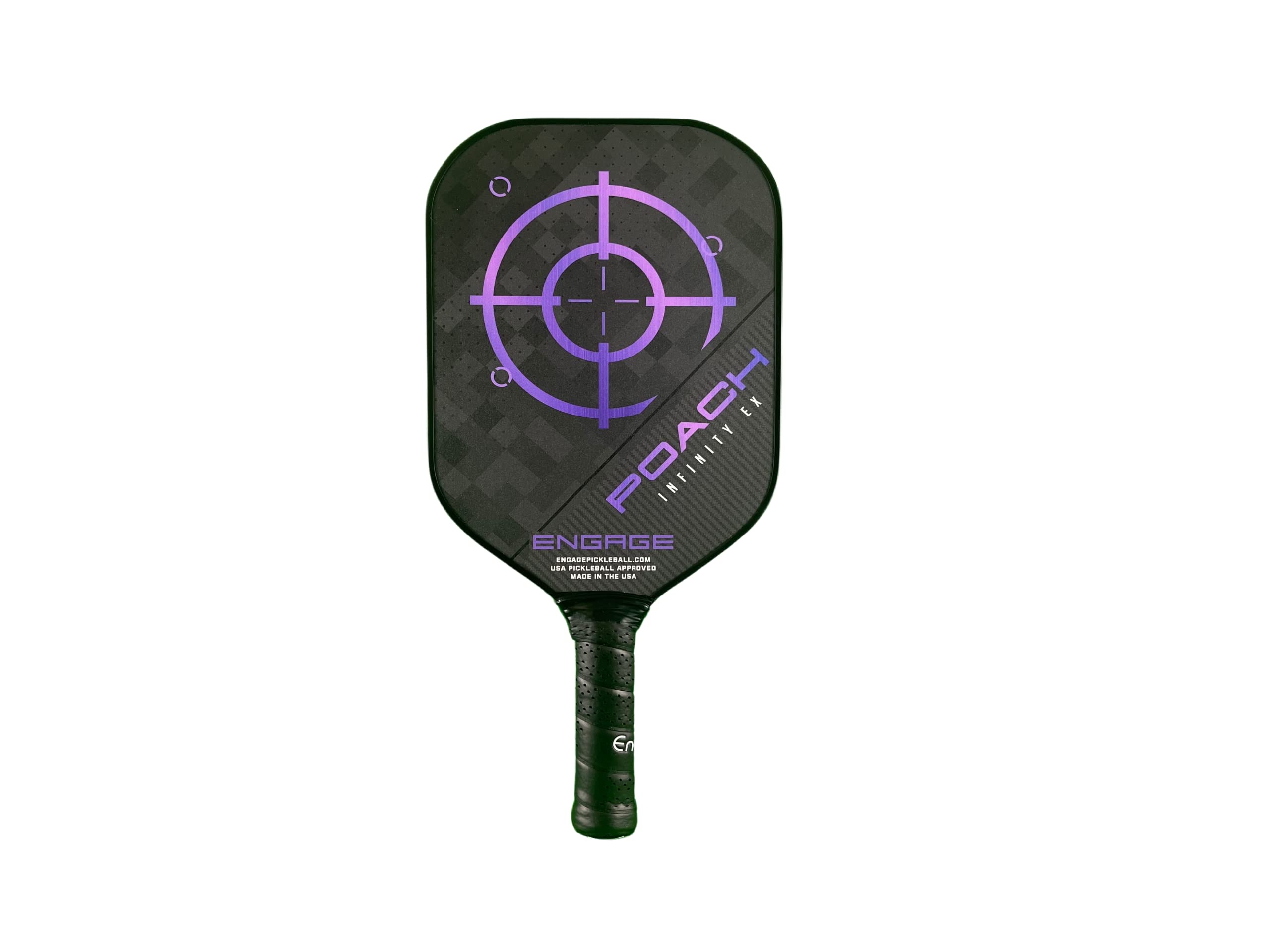 Engage Pickleball Poach Infinity EX Pickleball Paddle - Pickleball Paddles with Black Polymer Core - USAPA Approved Pickleball Paddles - Pickleball Rackets for Adults - Lite (Purple)