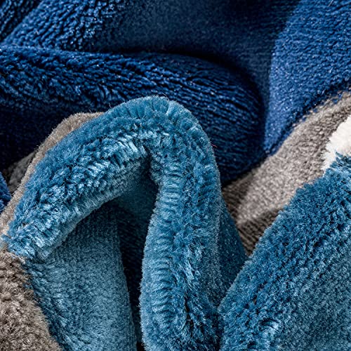 Well Woven Naya Blue Modern Geometric Diamond Boxes Pattern Area Rug 5x7 (5'3" x 7'3")