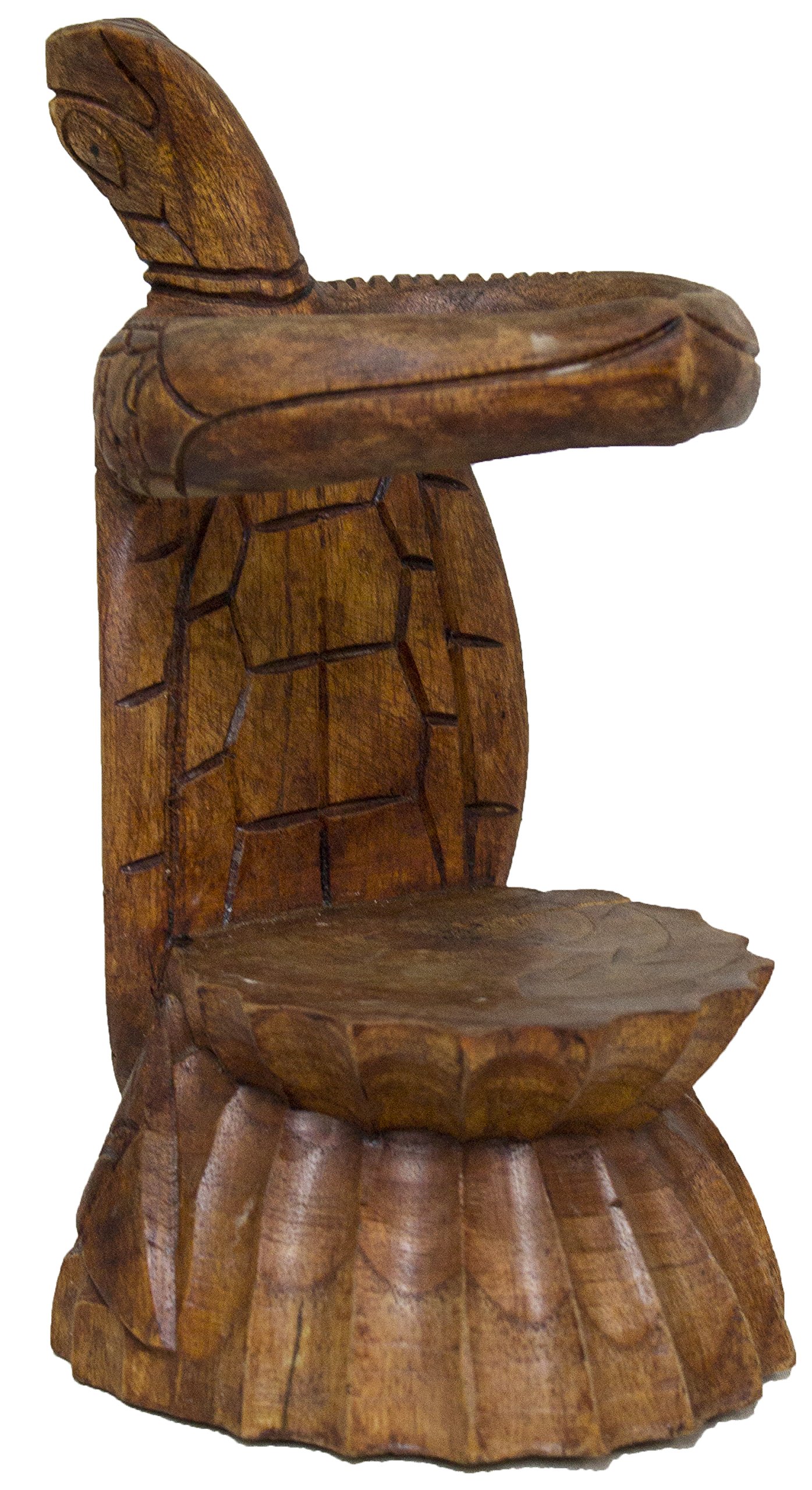 Hand Carved Wooden Single Sea Turtle Wine Bottle Holder