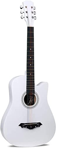 Guitar Kit, String Instrument Electronic Guitar Acoustic Guitar Beginner Classical Guitar Handmade Student Practice Adult Ballad Musical Instrument Spruce Wood Can Carry ( Color : White , Size : Long-