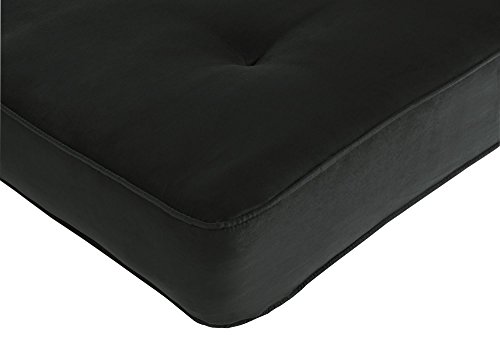 DHP 8 Inch Independently Encased Coil Futon Mattress, Black Microfiber
