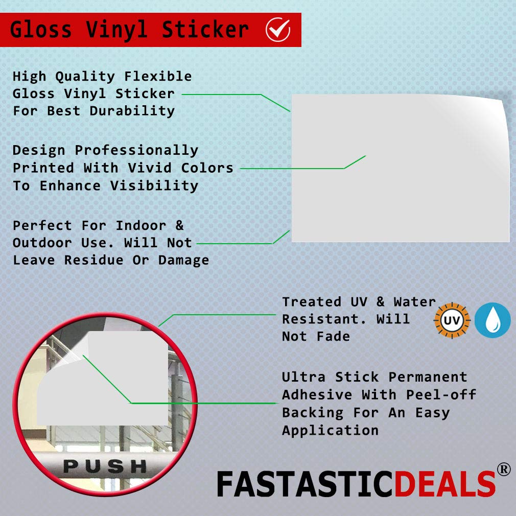 Decal Stickers Multiple Sizes Accepted ! Visa MasterCard Discover Red Industrial Vinyl Safety Sign Label Business 10x7Inches