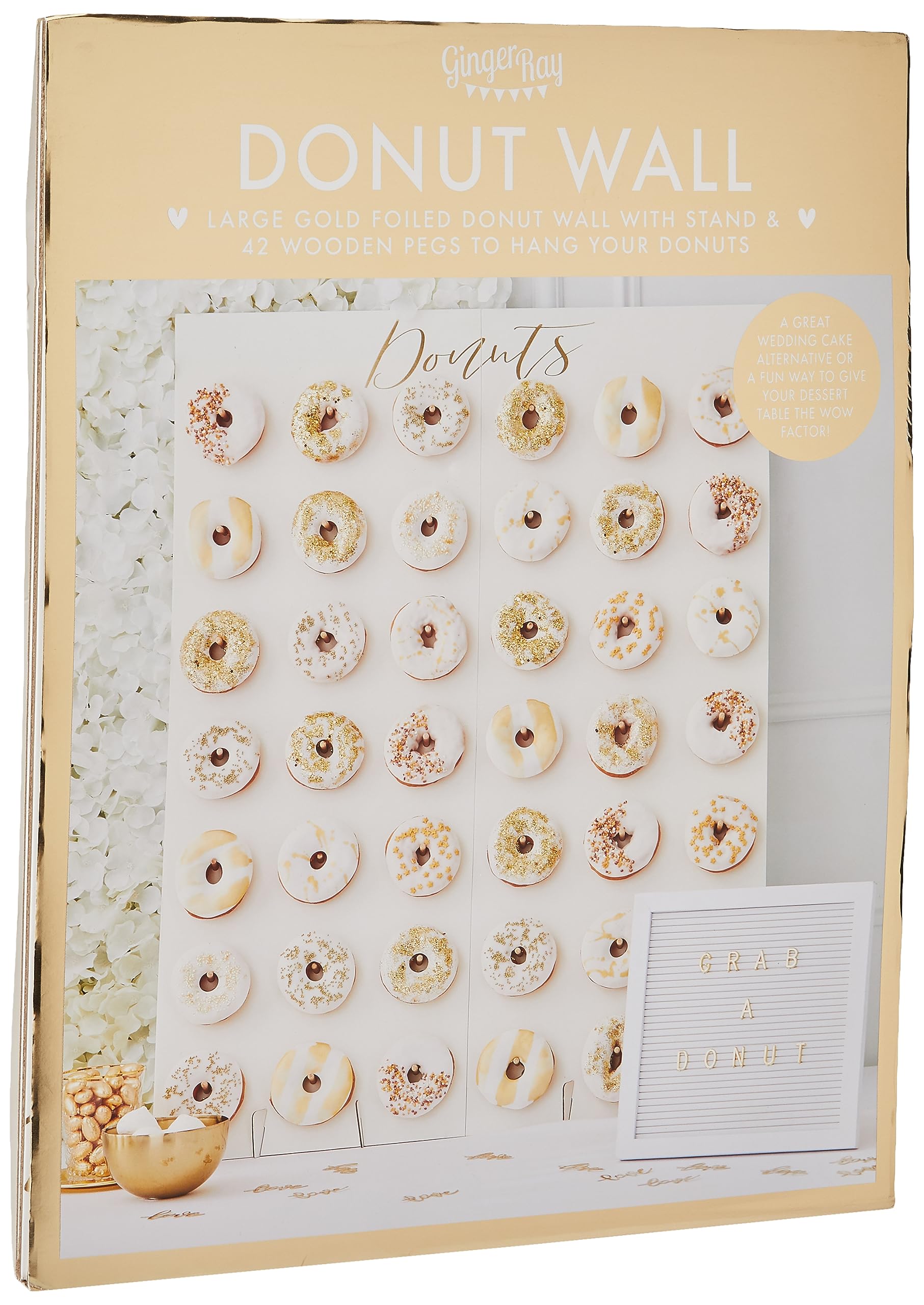 Ginger Ray Gold Script Large Wall Donut Wall Party Wedding Decoration,Living Room