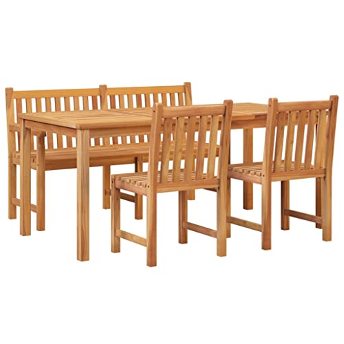 WFAUIBR Dining Set 4 Piece Patio ,Lawn Chairs Set ,Full Set of Family Gathering Tables,for Deck, Pool Side, Bedroom, Living Room, Coffee Shop,Porch Garden,70.9" x 35.4" x 30.3"
