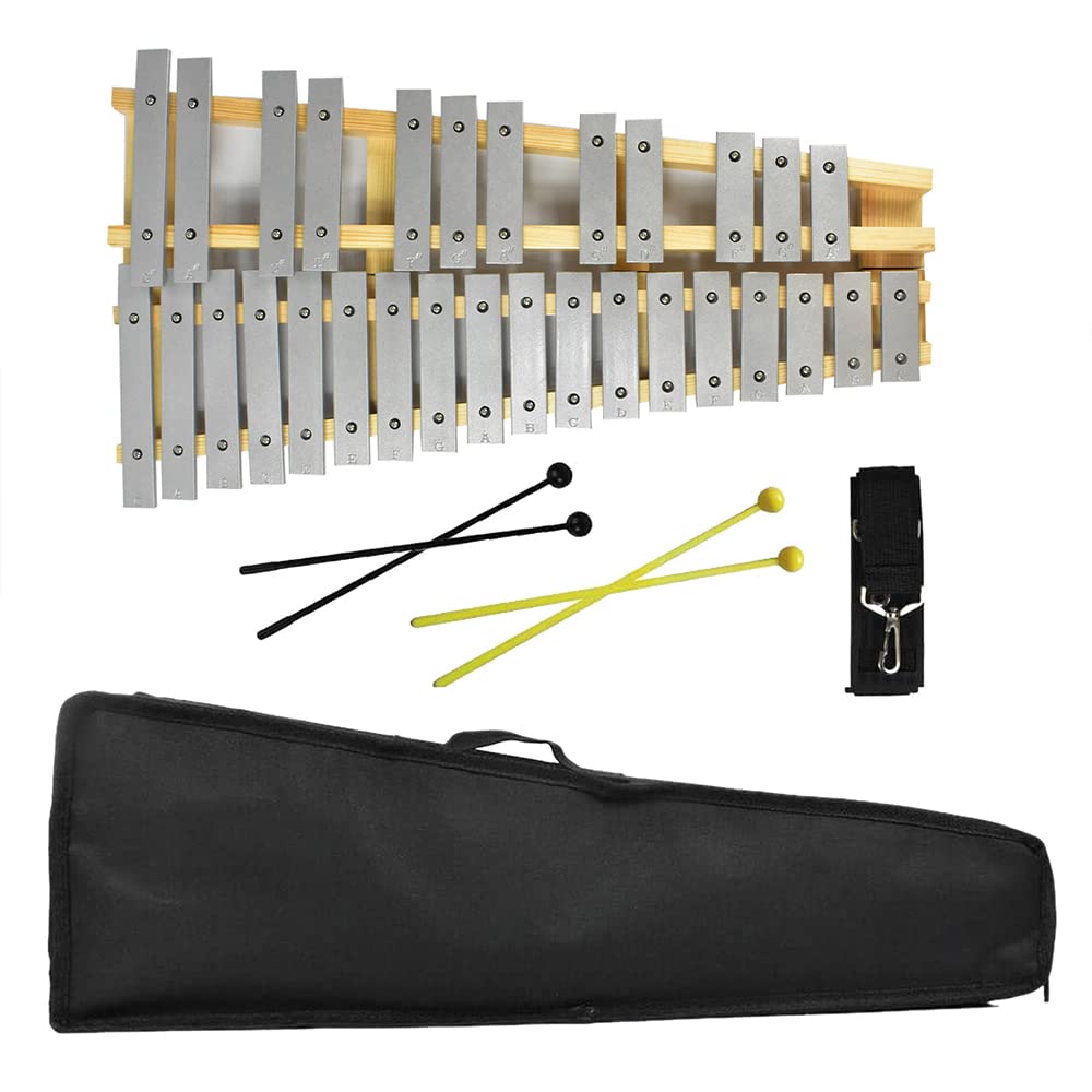 ENNBOM 30 Notes Natural Foldable Glockenspiel Xylophone Vibraphone Percussion Instrument