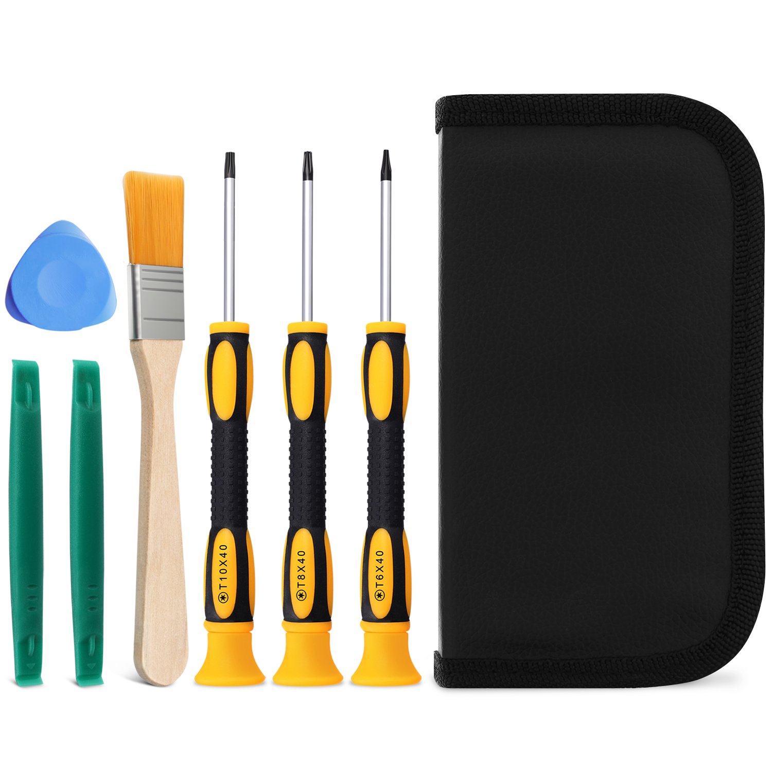 Fosmon Game Controller 7 Pieces Tool Repair Kit, T6 T8 T10 Screwdriver Set Compatible with Xbox 360, Xbox One Controller and Console, Xbox Series S/X Controller and Console, PS3, PS4 and PS5 Console