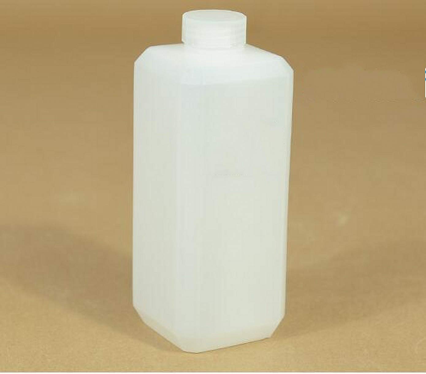 MUGgYz 10-Pack (500ml) Empty Square Plastic Bottle with Lid for Liquid Oil Reagent Food Grade HDPE Container Leakproof Refillable Bottles