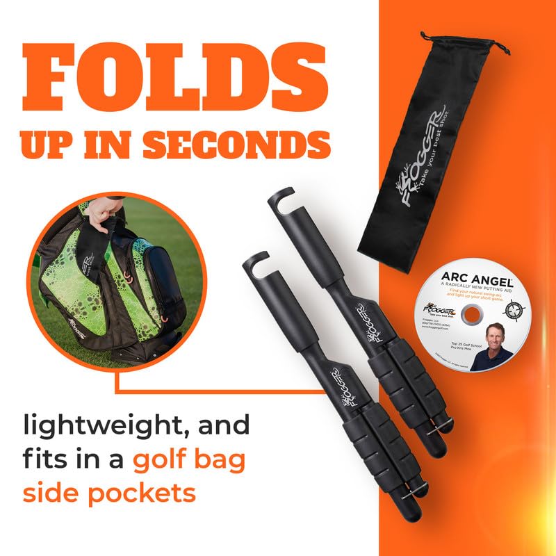 Frogger Golf Arc Angel Putting Training Aid - Helps Correct and Finds Your Proper Putting Stroke using a Pendulum Swing Plane