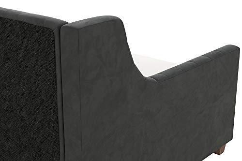 DHP Jordyn Diamond Tufted Upholstered Daybed/ Sofa Bed, Twin Size Frame, Gray Velvet