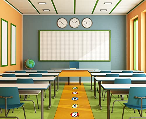WhatSign 36Pcs Number Spot Markers Stickers Line up Spots for Classroom Floor Number Stickers Classroom Line up Spot Dots Floor Decals for Back to School Kindergarten Preschool Elementary Classroom