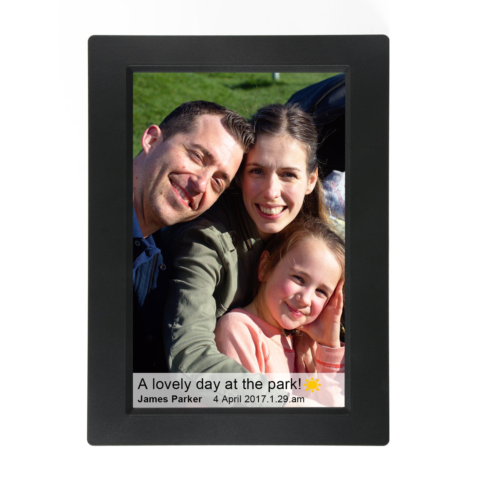 Feelcare 10 Inch WiFi Digital Picture Frame - Electronic, Wall Mountable Smart Frames,Frameo App - Send Photos & Videos from Anywhere - IPS LCD Panel, Touchscreen Portrait & Landscape Display(Black)