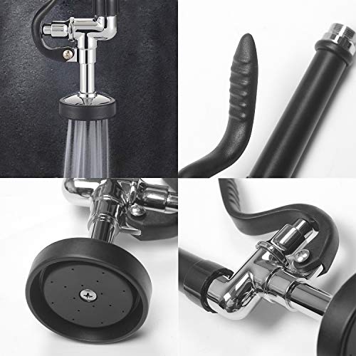 MSTJRY Spray Valve with 45" Pre Rinse Hose, Pre Rinse Sprayer with Flexible Stainless Steel Hose Assembly for Commercial Kitchen Faucets