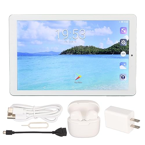 FOLOSAFENAR Tablet, Long Endurance 10.1 Inch Tablet 4GB RAM 64GB ROM MT6735 8 Core 100-240V for Entertainment (US Plug)