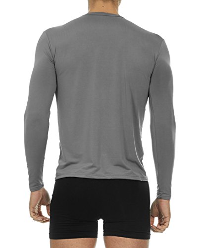 Thermajohn Thermal Shirts for Men Long Sleeve Thermal Compression Shirts for Men Base Layer Cold Weather (Grey, 2X-Large)