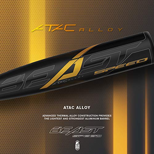 Easton Beast Speed -10 (2 3/4") USSSA Senior League Baseball Bat | 2019 | 1 Piece Aluminum | ATAC Alloy | Lizard Skin Grip