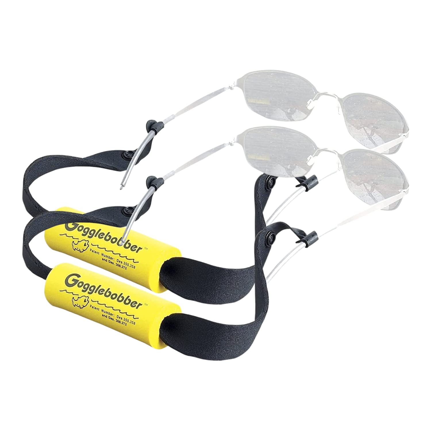 Gogglebobber Floating Sunglass Retainer 2-pack - Durable Elastic Eyewear Retainer Ideal for Fishing, Swimming & Boating - Never Lose Your Glasses in the Water Again with our Floating Eyeglass Strap