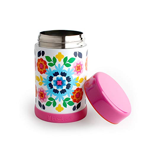 French Bull Stainless Steel Leak Proof Hot Lunch Thermos Vacuum Insulated Food Soup Jar Container, Easy Grip Lid, 16oz, Sus