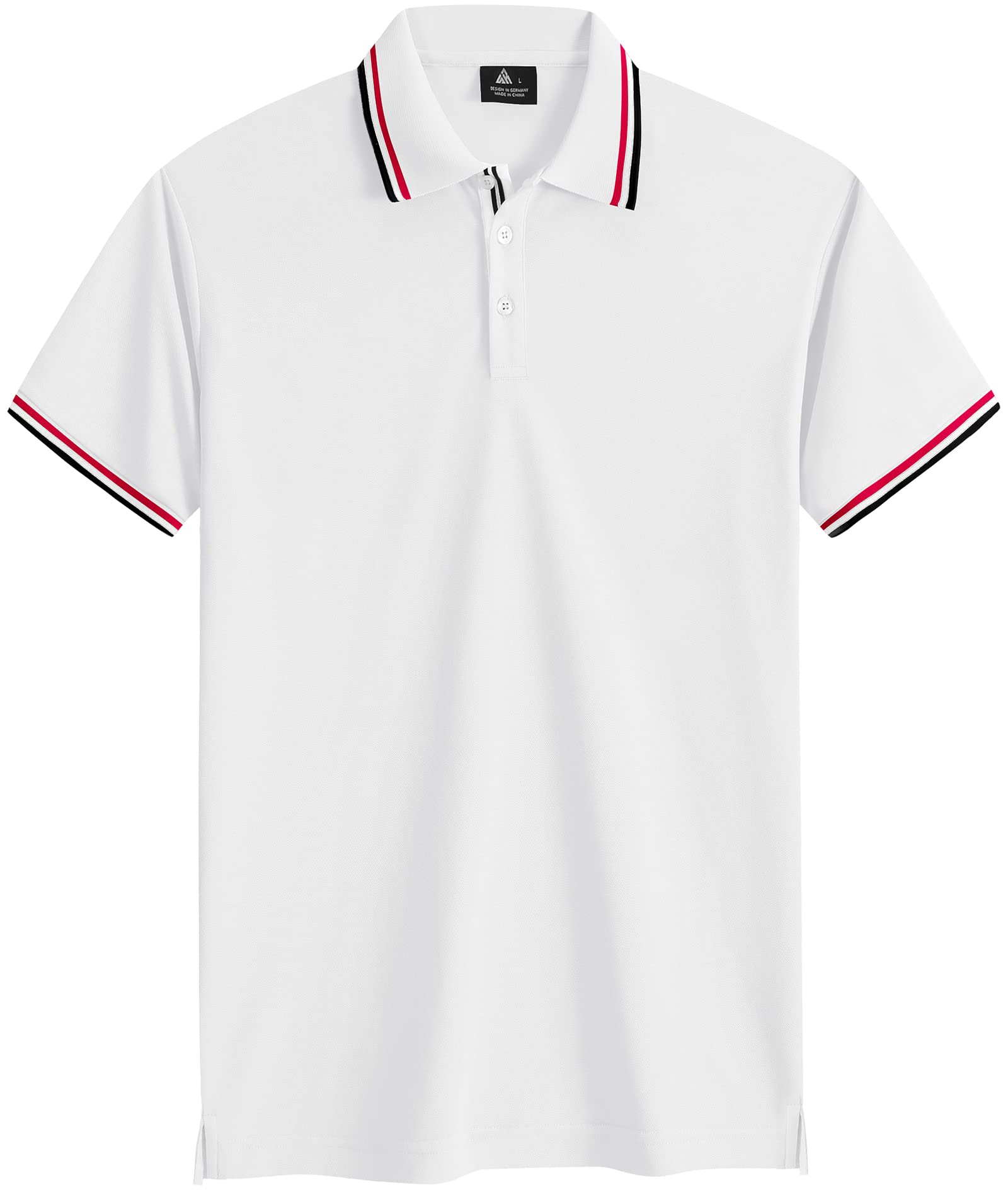 GEEK LIGHTING Polo Shirts for Men Short Sleeve Summer Causal Collared Golf Tennis T-Shirt,White XL