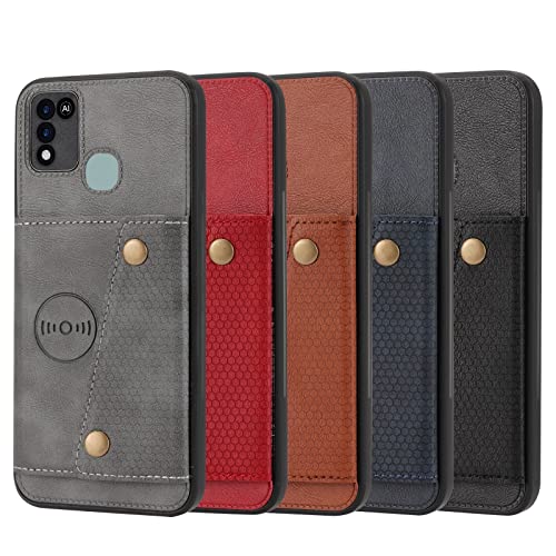Phone Flip covers Wallet Case for Infinix Smart 5, Leather Case with Card Holder, Double Magnetic Clasp and Durable Shockproof Cover for Infinix Smart 5 Case,Magnetic Phone Case for Car Protective Cov