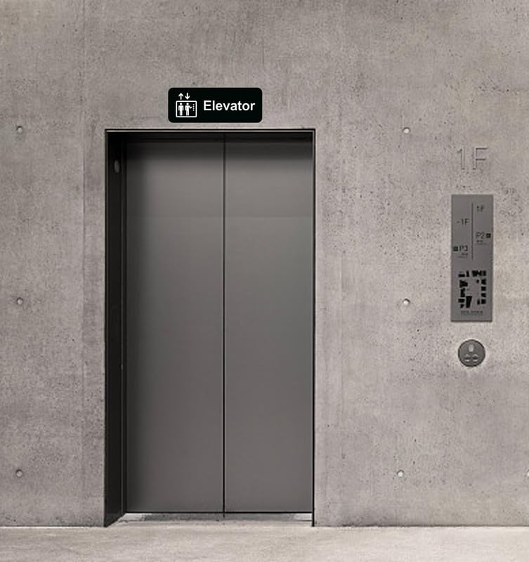 jayudmzi Emergency Exit Only Black Background with White Font Business Retail Outdoor & Indoor Metal Wall Sign - 3"X 8"