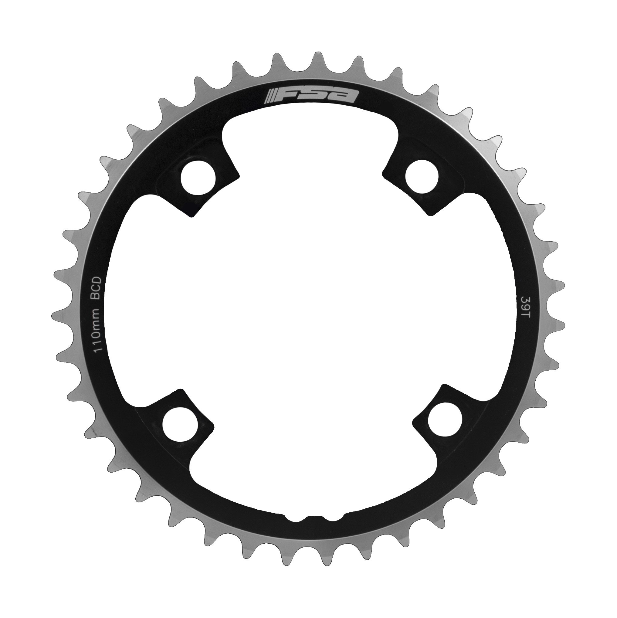 FSA Unisex's SL-K ABS Road Chainring, Black, Size 110 x 38T