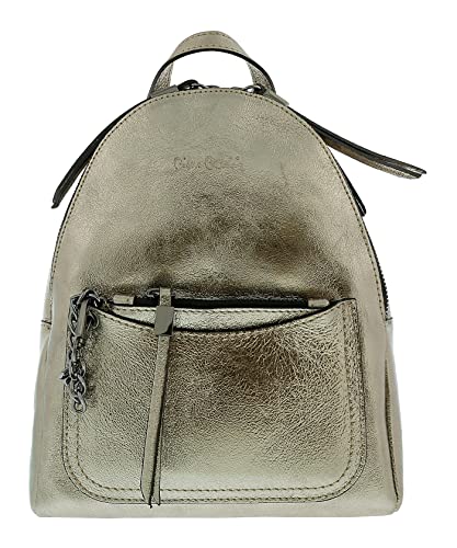 Pierre Cardin Bronze Leather Metallic Large Fashion Backpack for womens