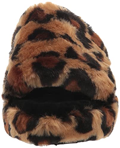 UGG Girls K Fluff Yeah Slide Spotty Slipper, Natural, 4 Big Kid