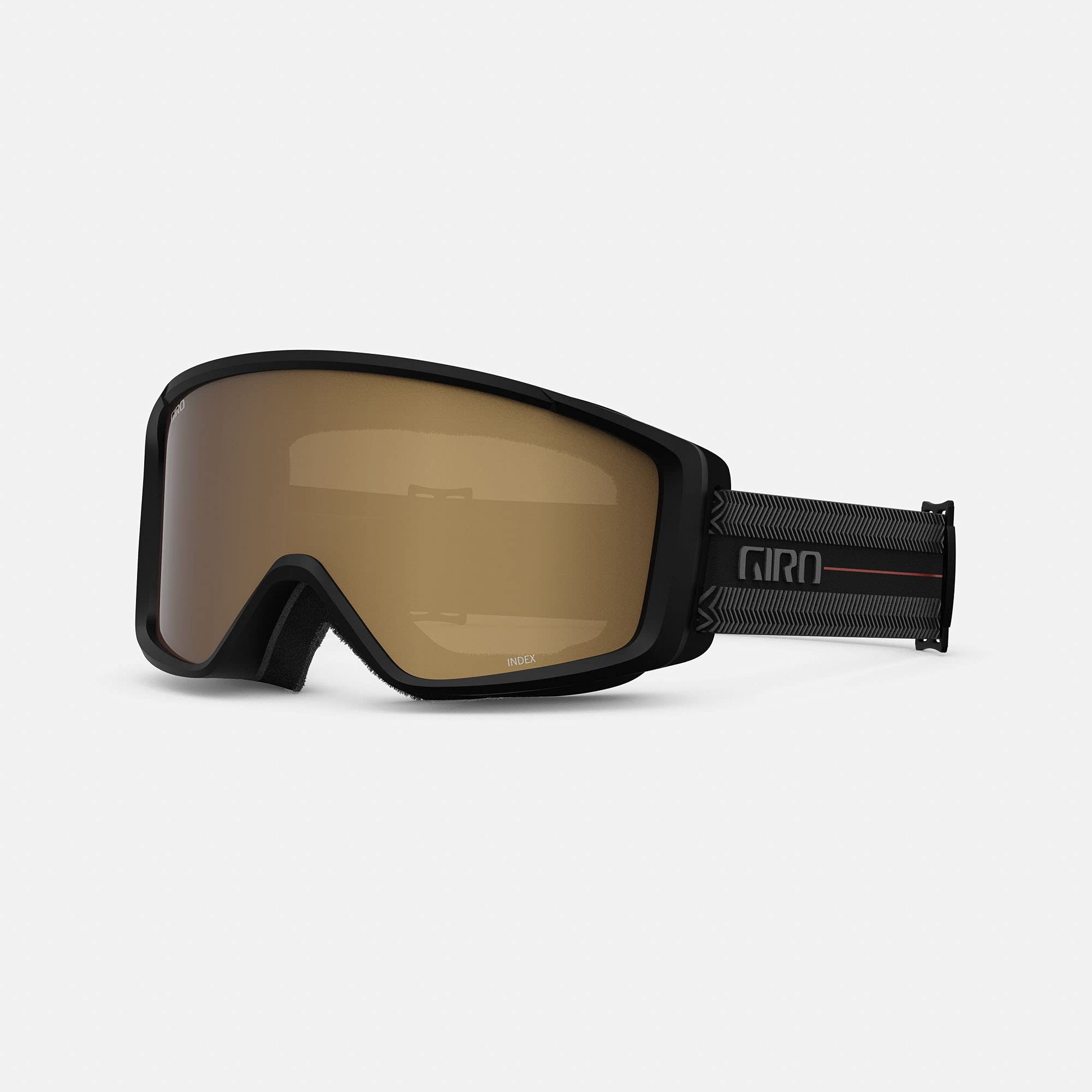 Giro Index 2.0 Adult Snow Goggle - Black Techline Strap with Amber Rose Lens