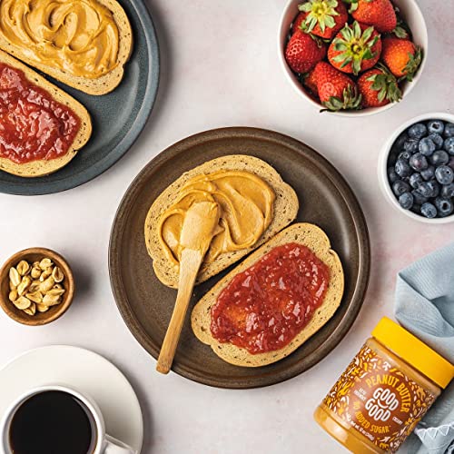 GOOD GOOD Creamy Peanut Butter Keto Friendly - Low Carb & No Added Sugars - Vegan - No Palm Oil or Preservatives - Non-GMO - 12 oz / 340g (Pack of 1)