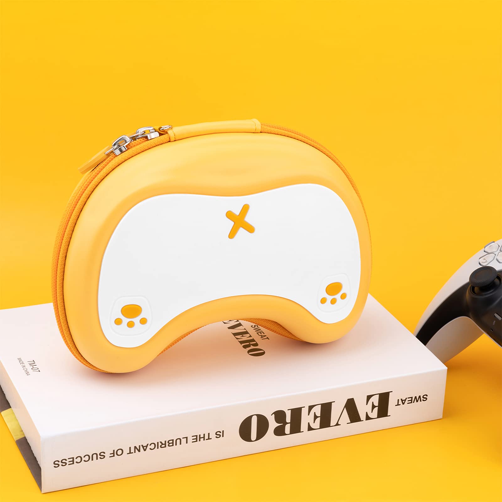 GeekShare Cute Corgi PS5 Gaming Controller Case-Controller Holder Hard Shell Travel Carrying Case for Playstation 5, PS4, NS Pro, Xbox with Room for Cable Cord and Accessories