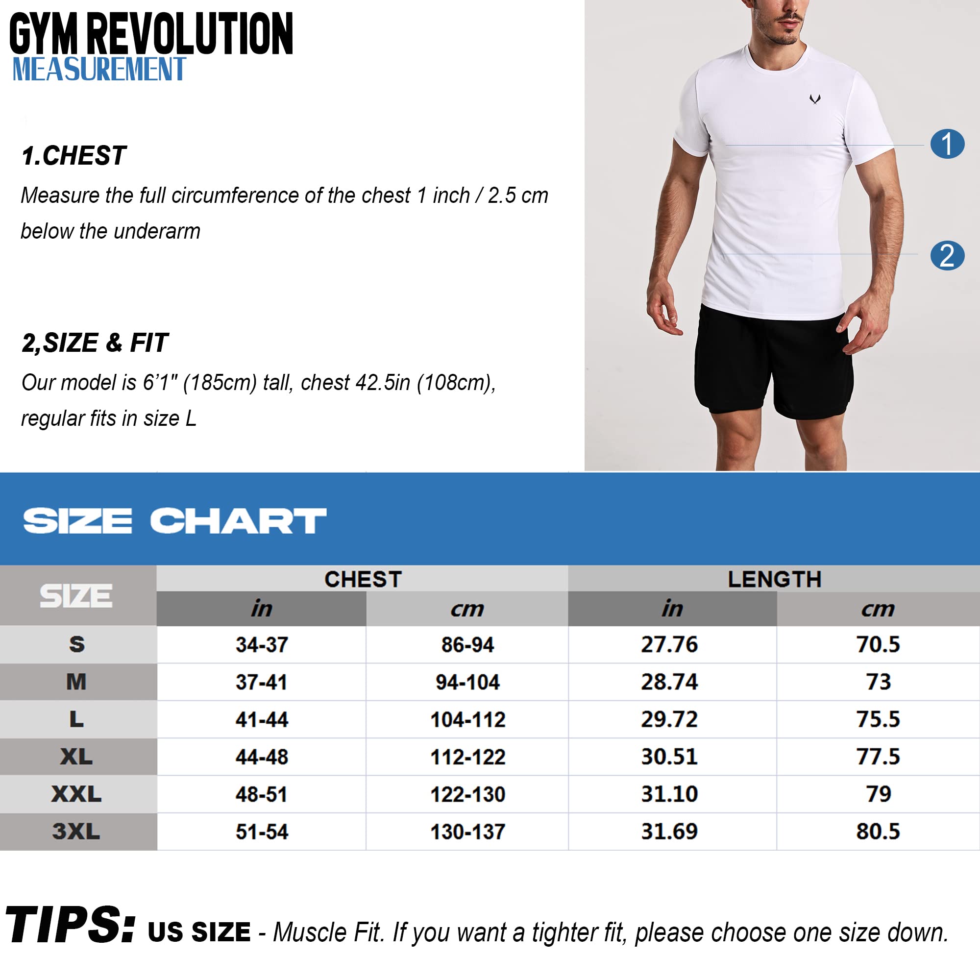 GYM REVOLUTION Men's 5 Pack Workout Tank Tops Muscle Gym Quick Dry Sleeveless Shirts Black White Red Blue Grey M