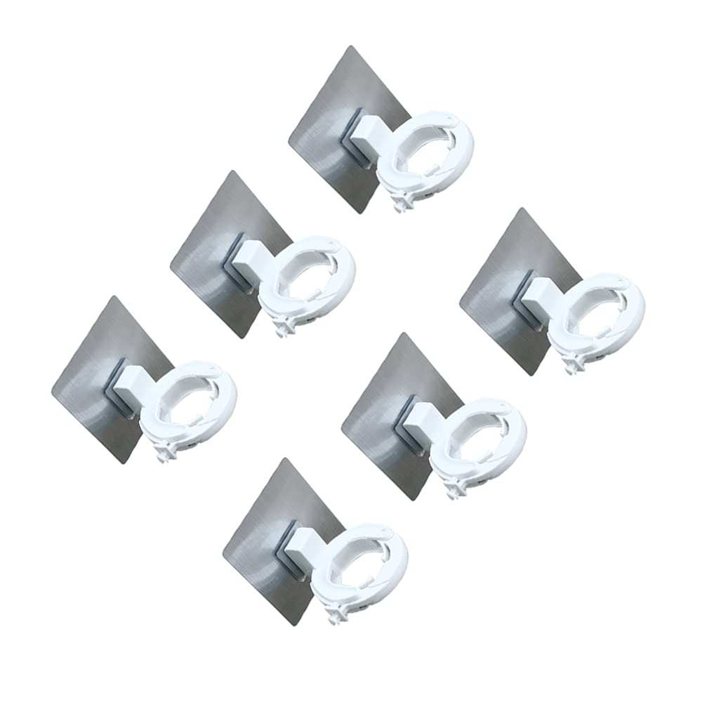 UKCOCO 6pcs Adjustable Bottle Hanger Bottle Holder for Hand Holder Adjustable Hitch Sponge Holder Wall Mounted Shampoo Holder Dish Rack White Body Wash Plastic Water Bottle