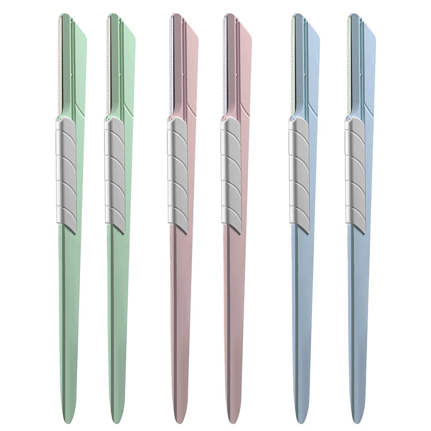 Multipurpose Exfoliating Dermaplaning Tool, Eyebrow Razor, Facial Razor, 6 pcs eyebrow trimmers with sliding cover