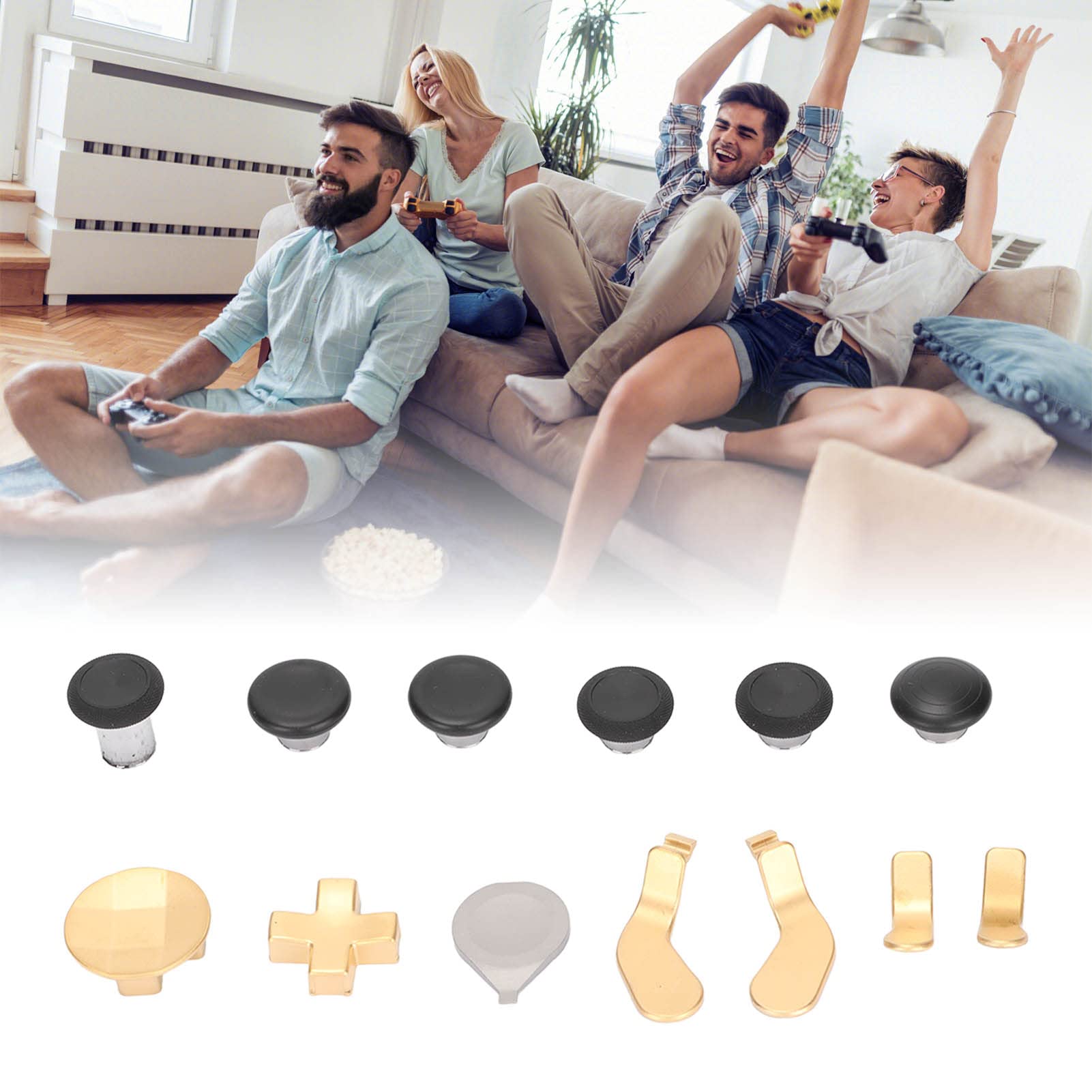 Game Controller Replacement Joystick, 13 Pieces 1 Piece Game Paddles Permanently Attached to Game Console